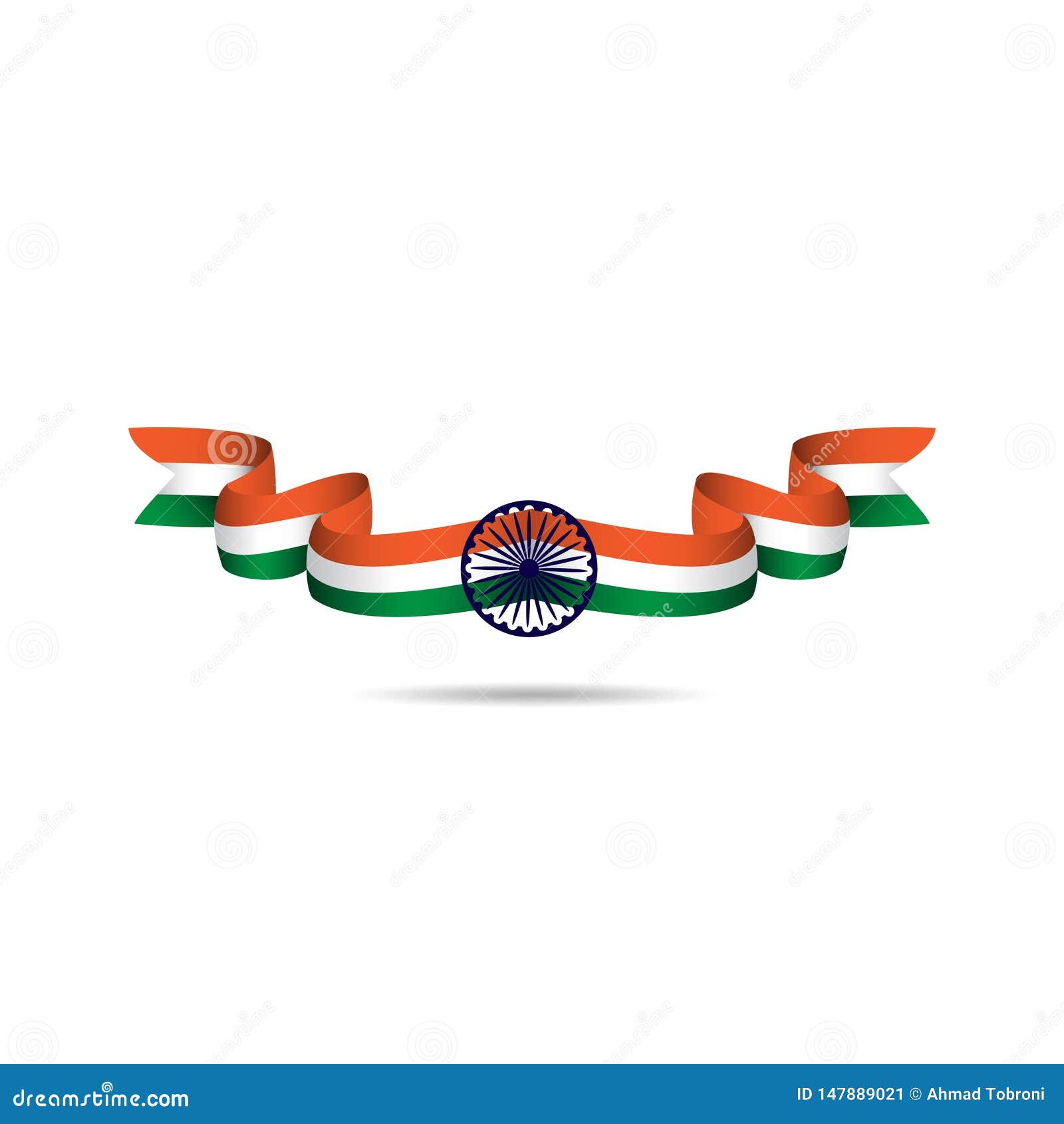 India Ribbon Flag Vector Template Design Illustration Stock Vector ...
