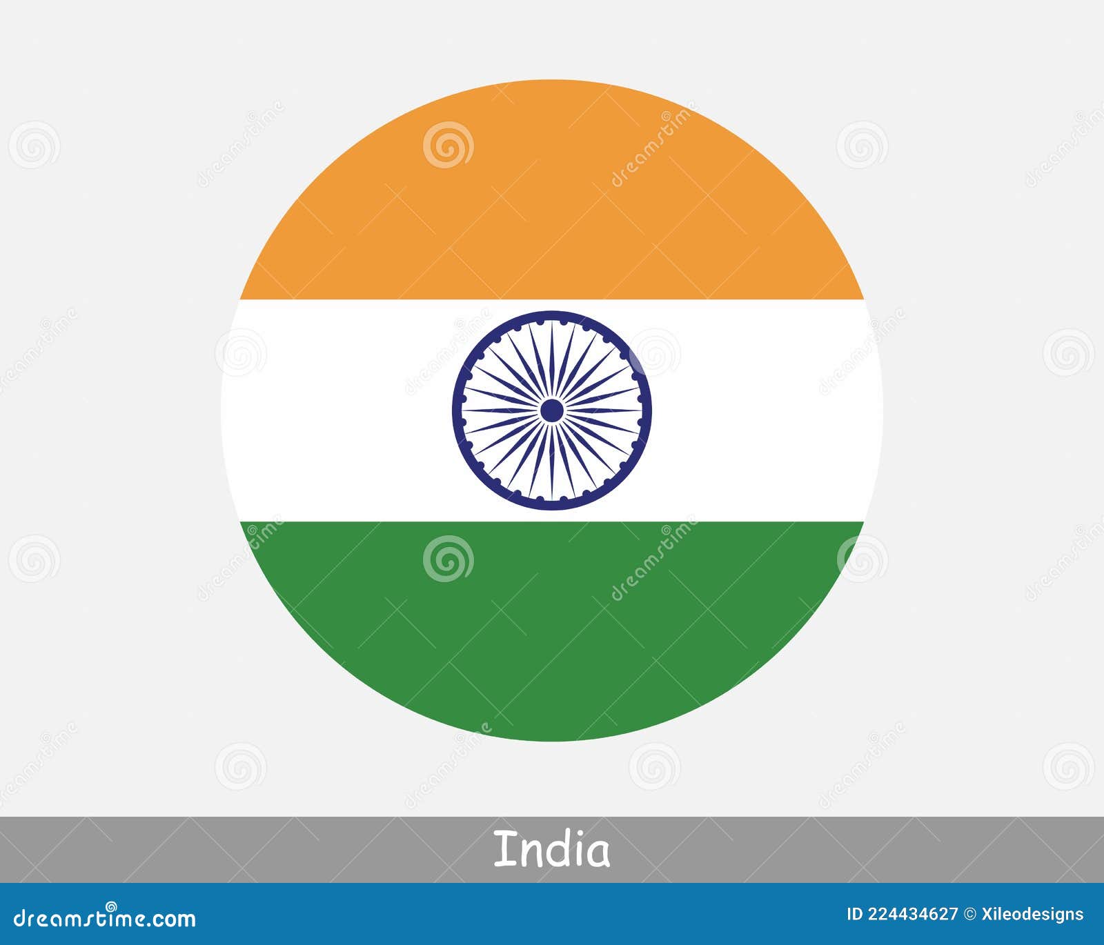 India Round Circle Flag. Indian Circular Button Banner Icon Stock ...