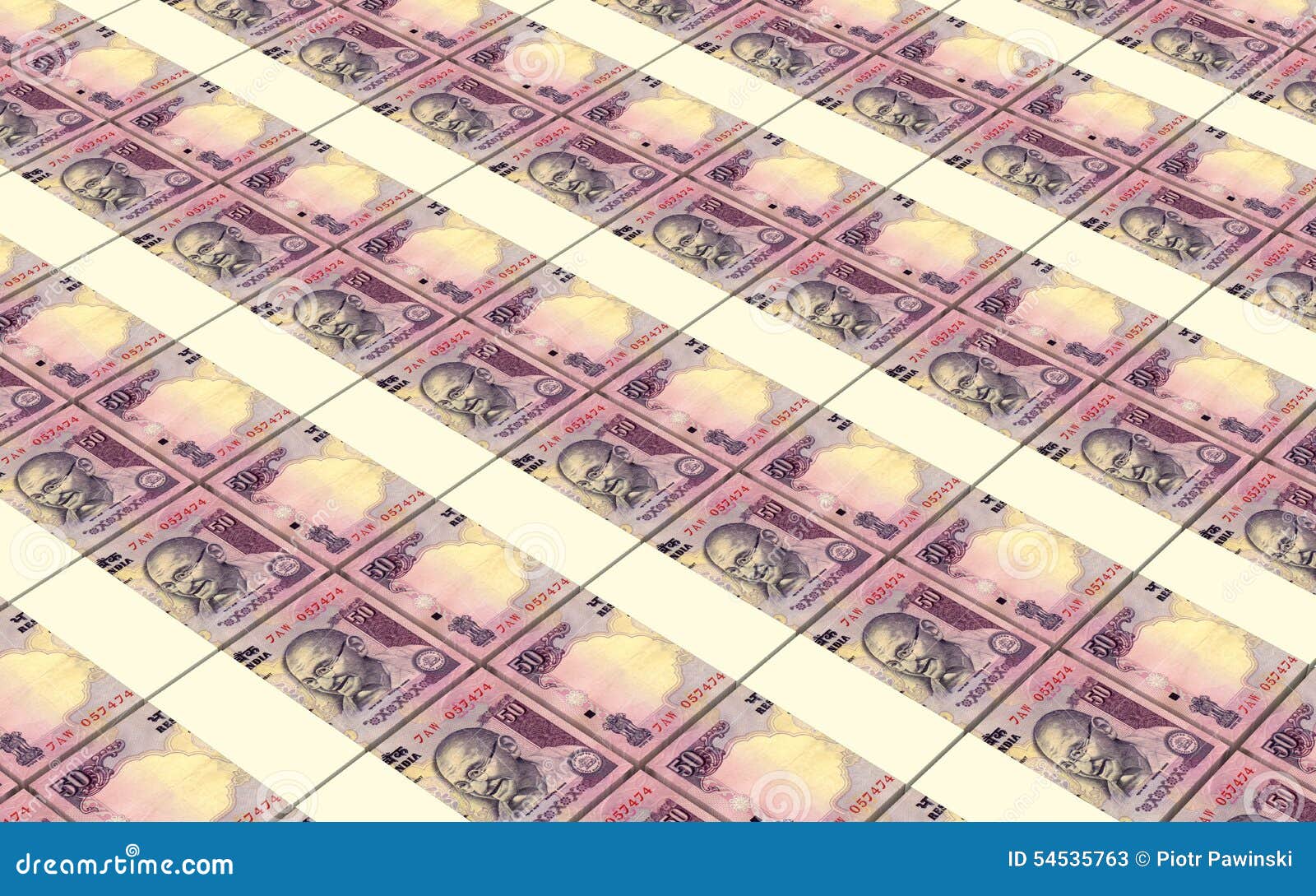 India Rupee Bills Stacks Background. Stock Illustration - Illustration ...