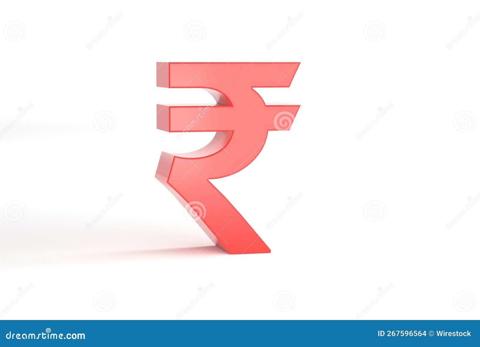 India Rupee Symbol Text on Isolated Background Stock Illustration ...