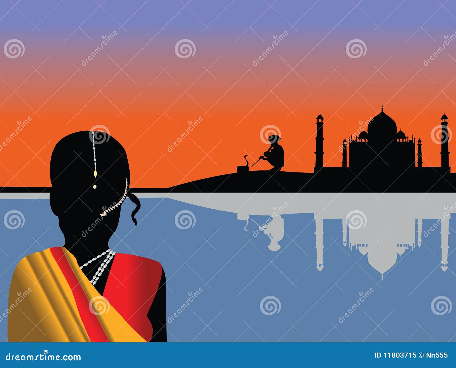 India scenery vector stock vector. Illustration of element - 11803715