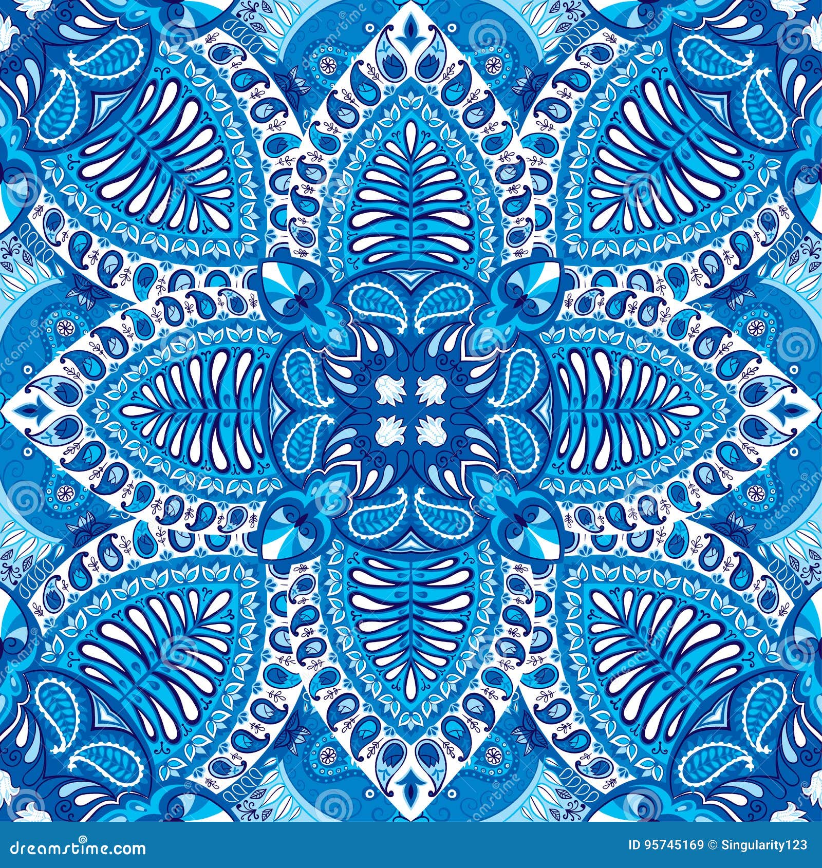 India Seamless Paisley Kerchief Pattern, Decorative Textile, Wrapping ...