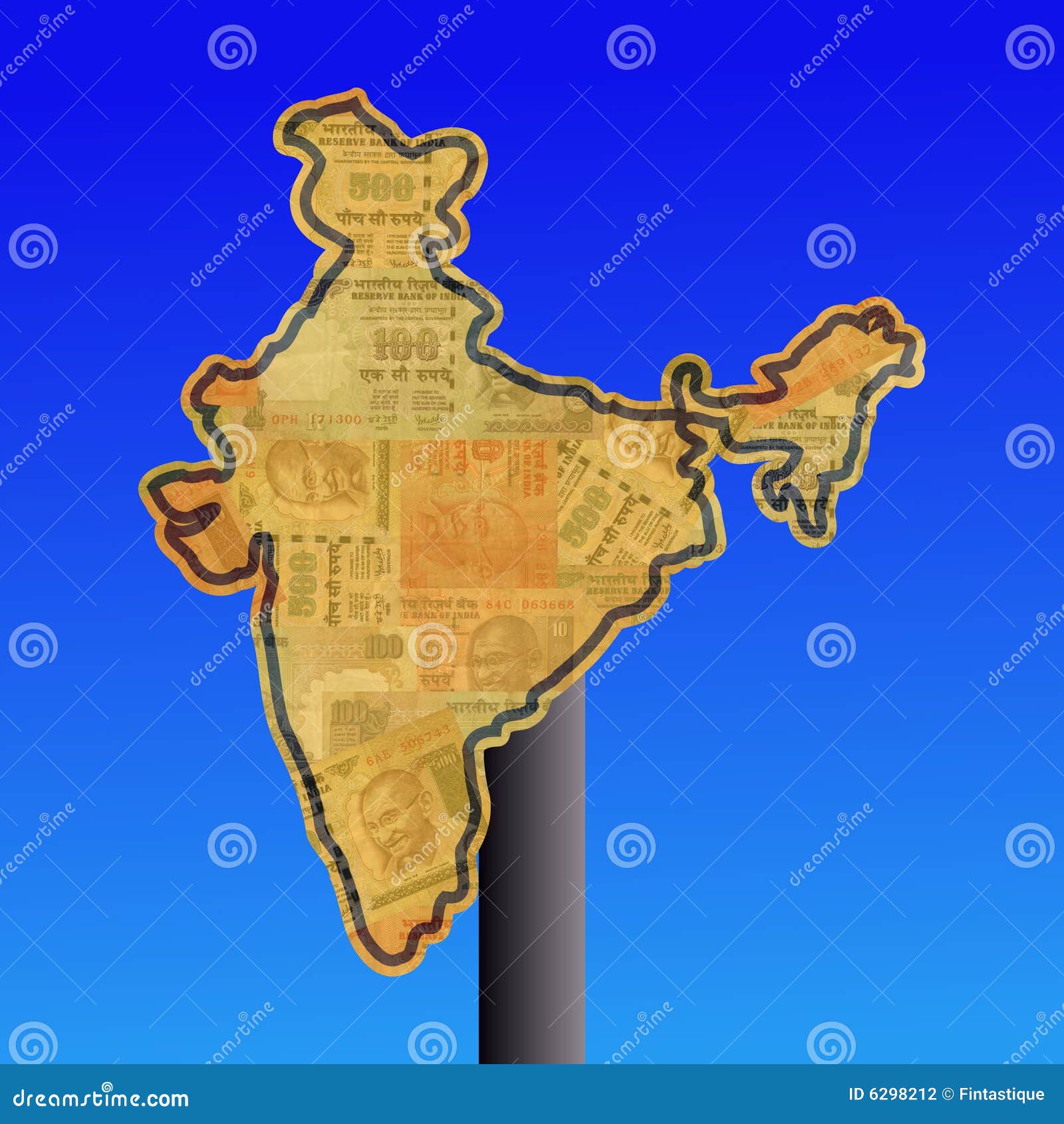 India sign with cash stock illustration. Illustration of fortune - 6298212