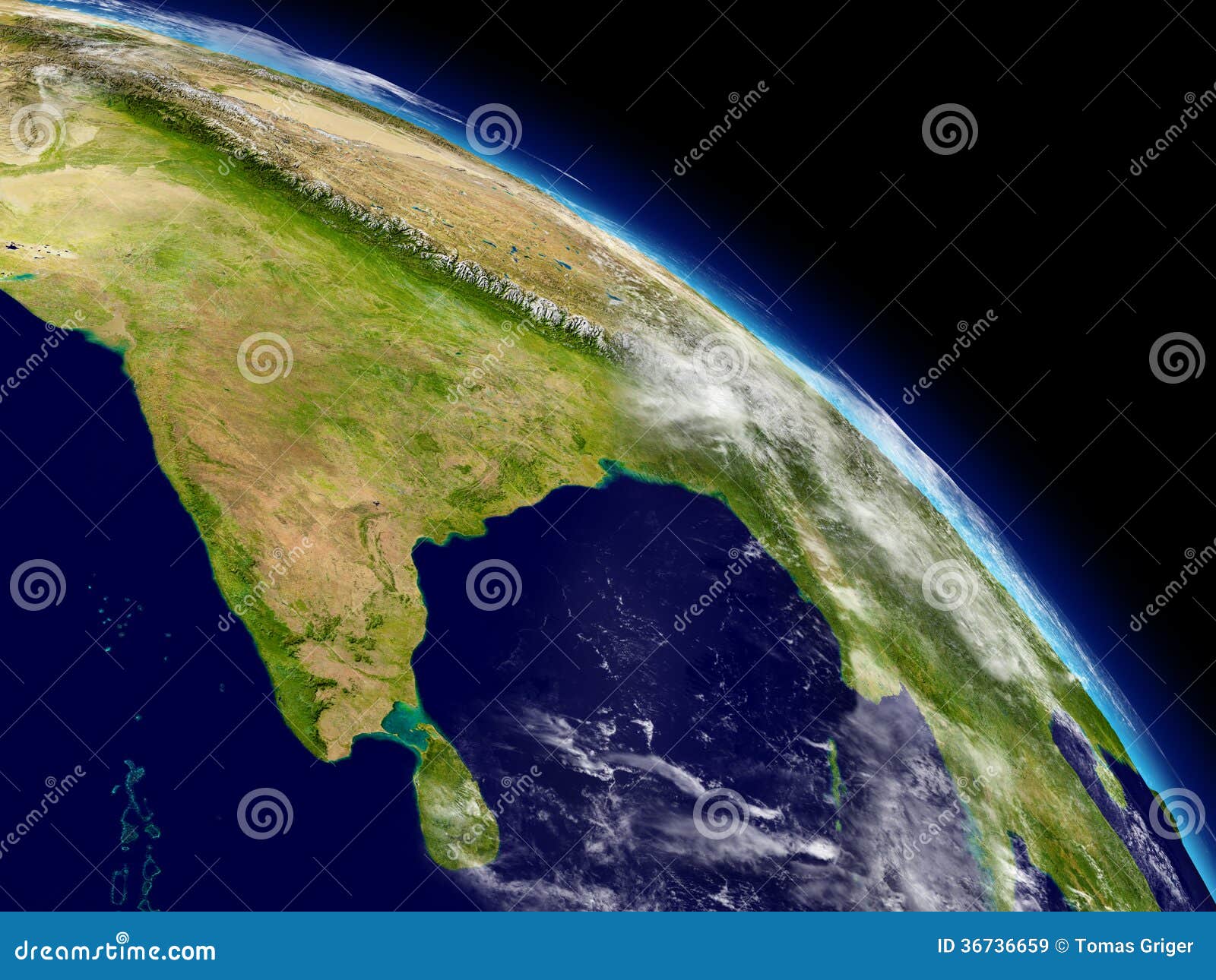 India from space stock illustration. Illustration of global - 36736659