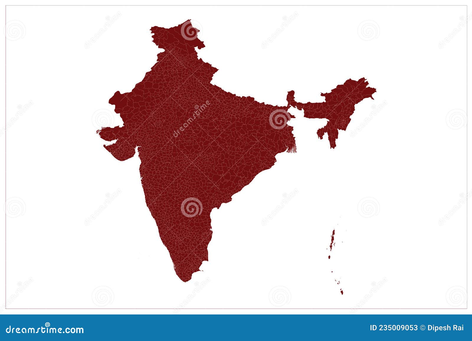 India Taluk Map Illustration on White Background Stock Illustration ...
