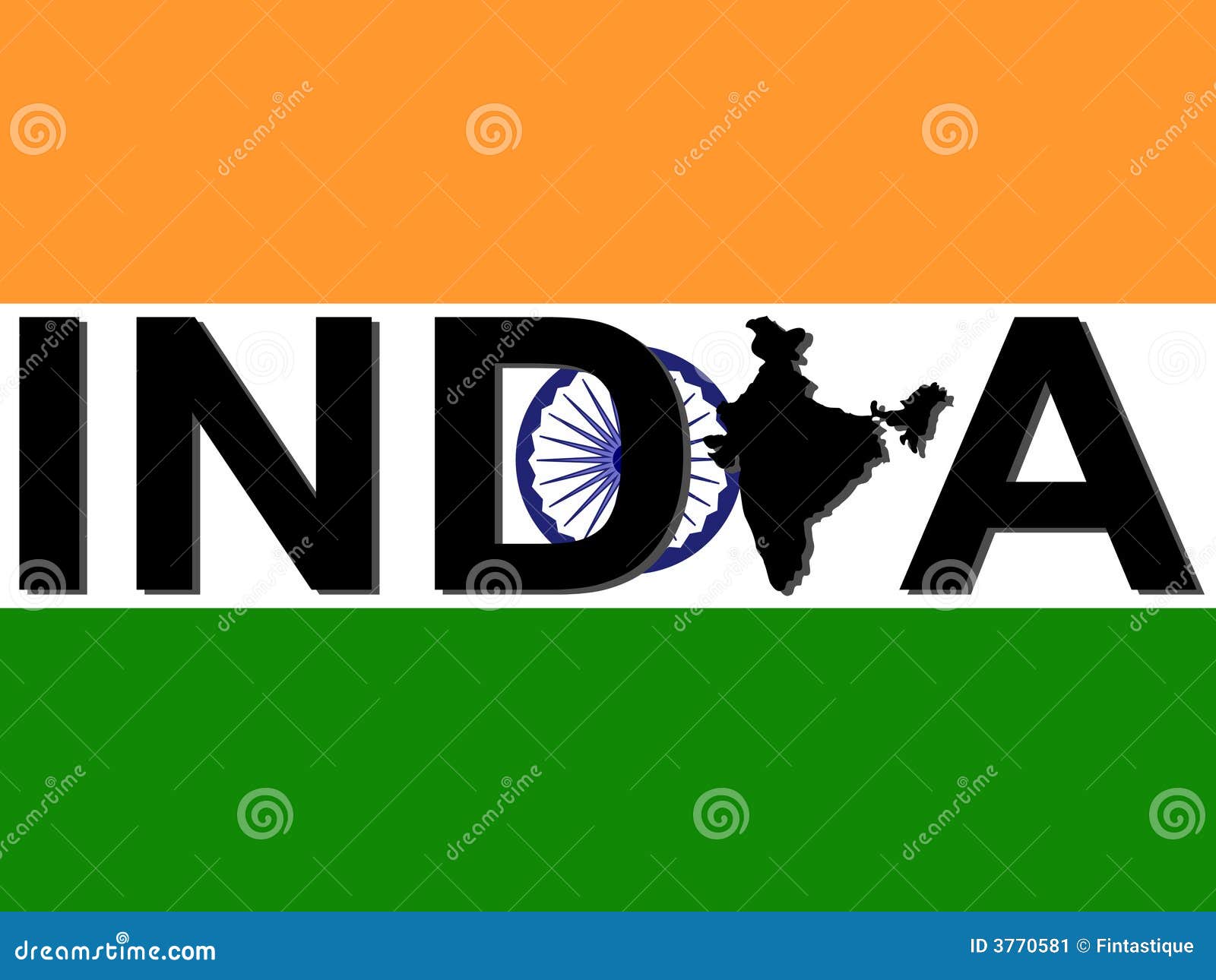 India text with map stock vector. Illustration of flag - 3770581
