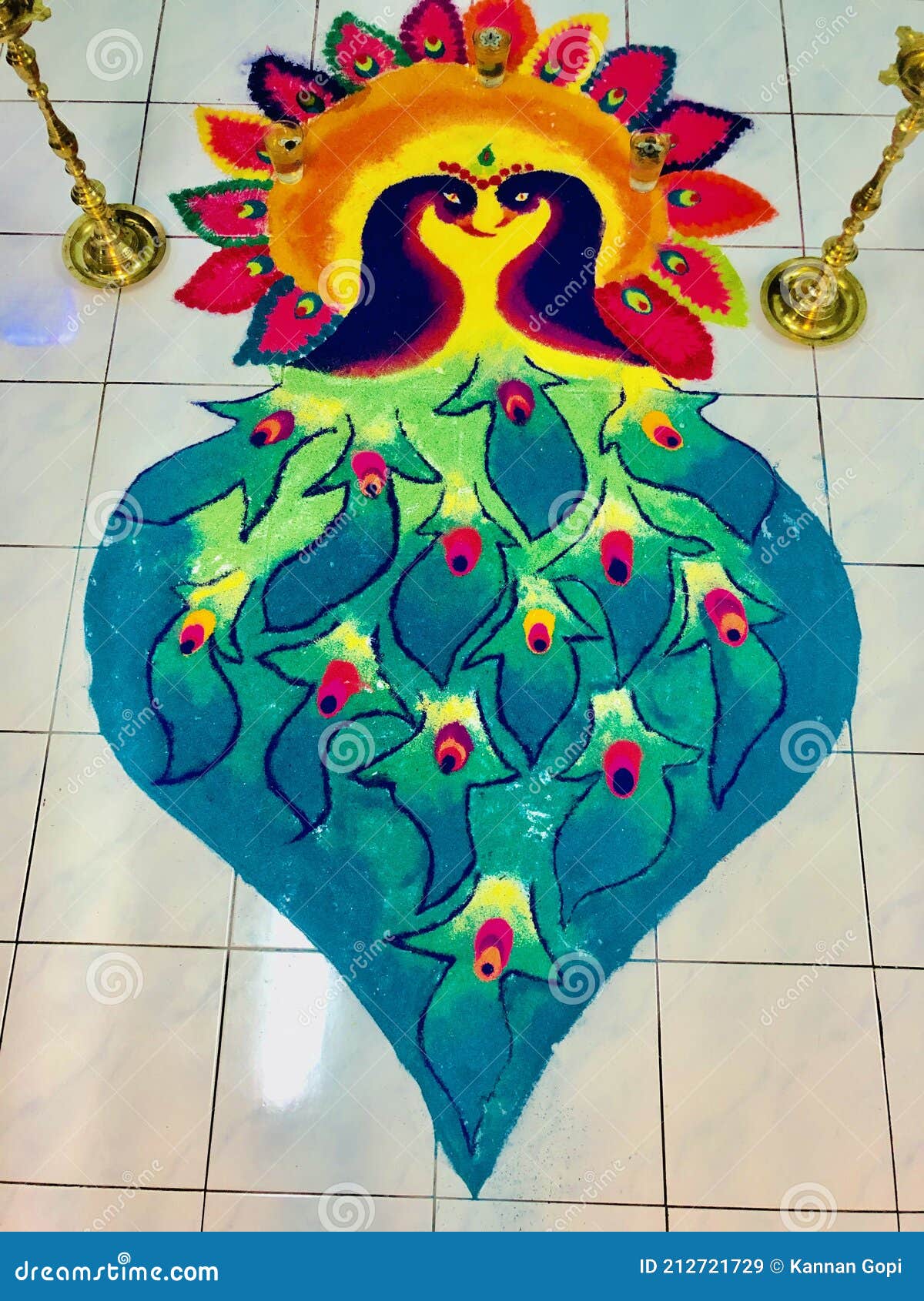 Diwali Kolam stock image. Image of diwali, kolam, tradition - 212721729