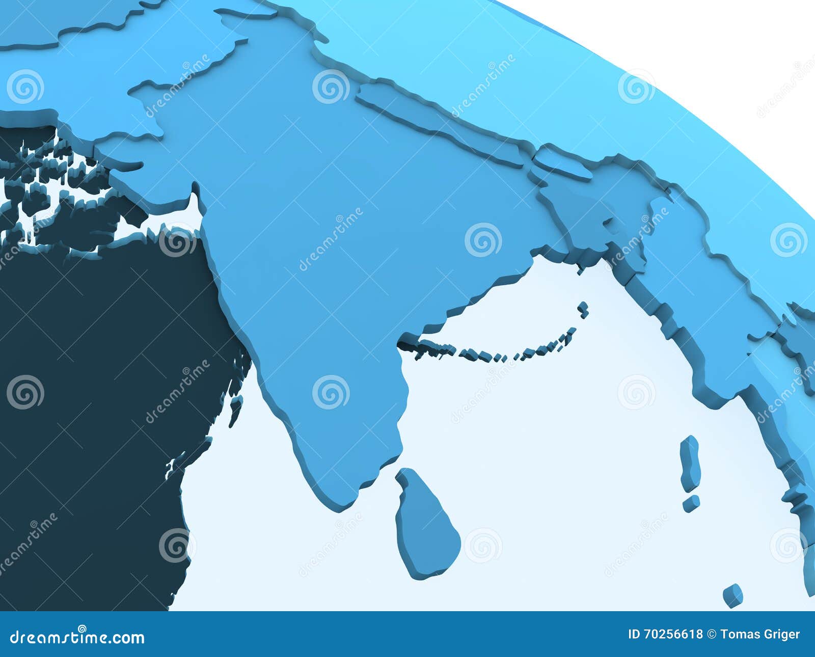 India on translucent Earth stock illustration. Illustration of sphere ...