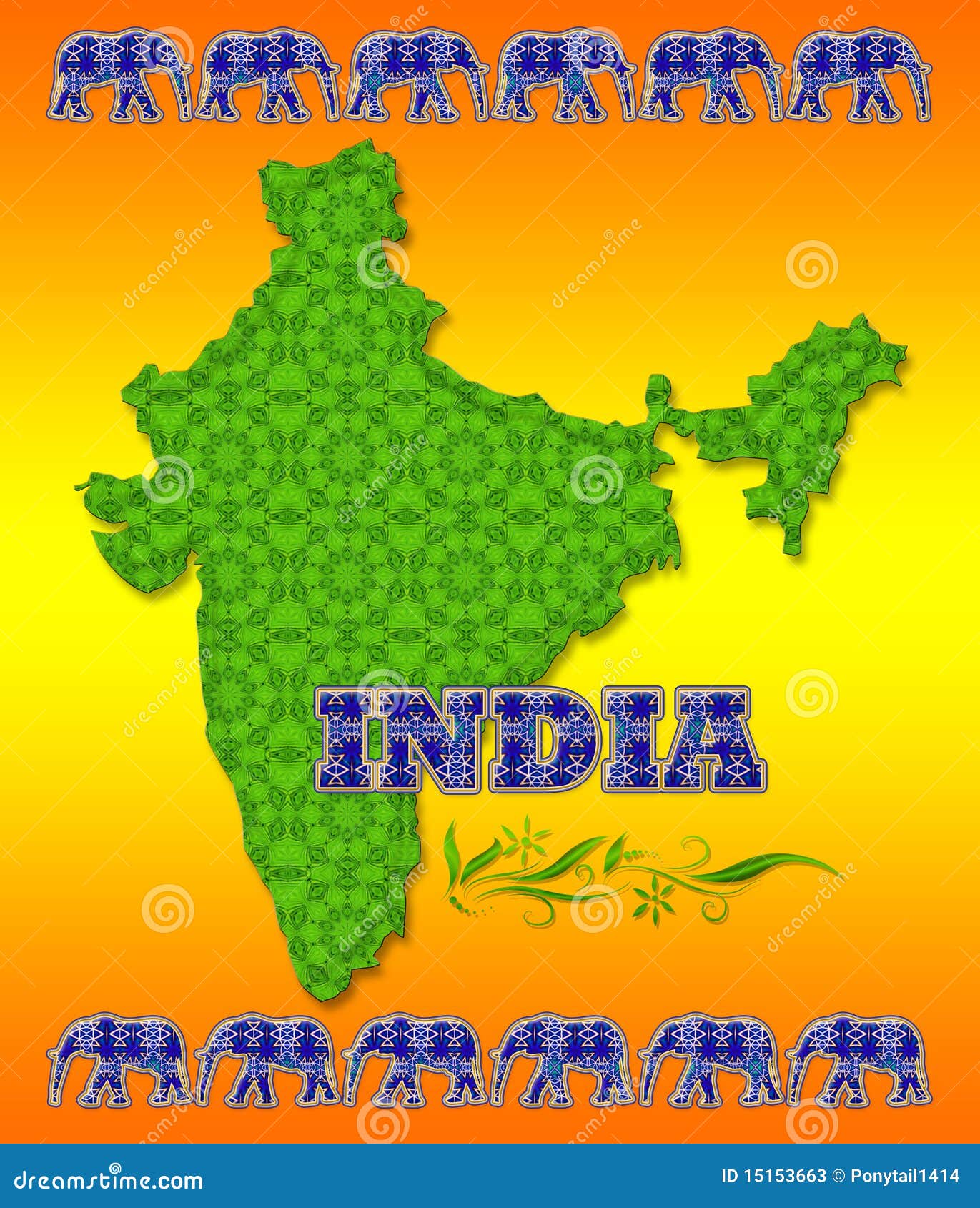 India Travel Poster stock illustration. Illustration of patterns - 15153663