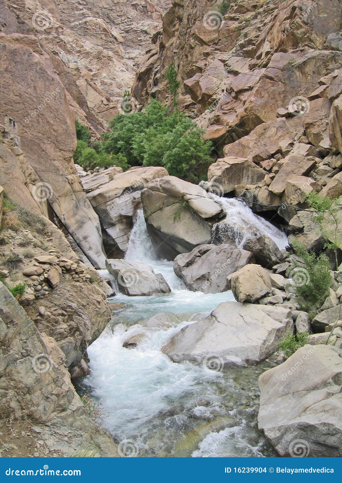 India, Valley Ind, River Ind Inflow by Small Falls Stock Photo - Image ...
