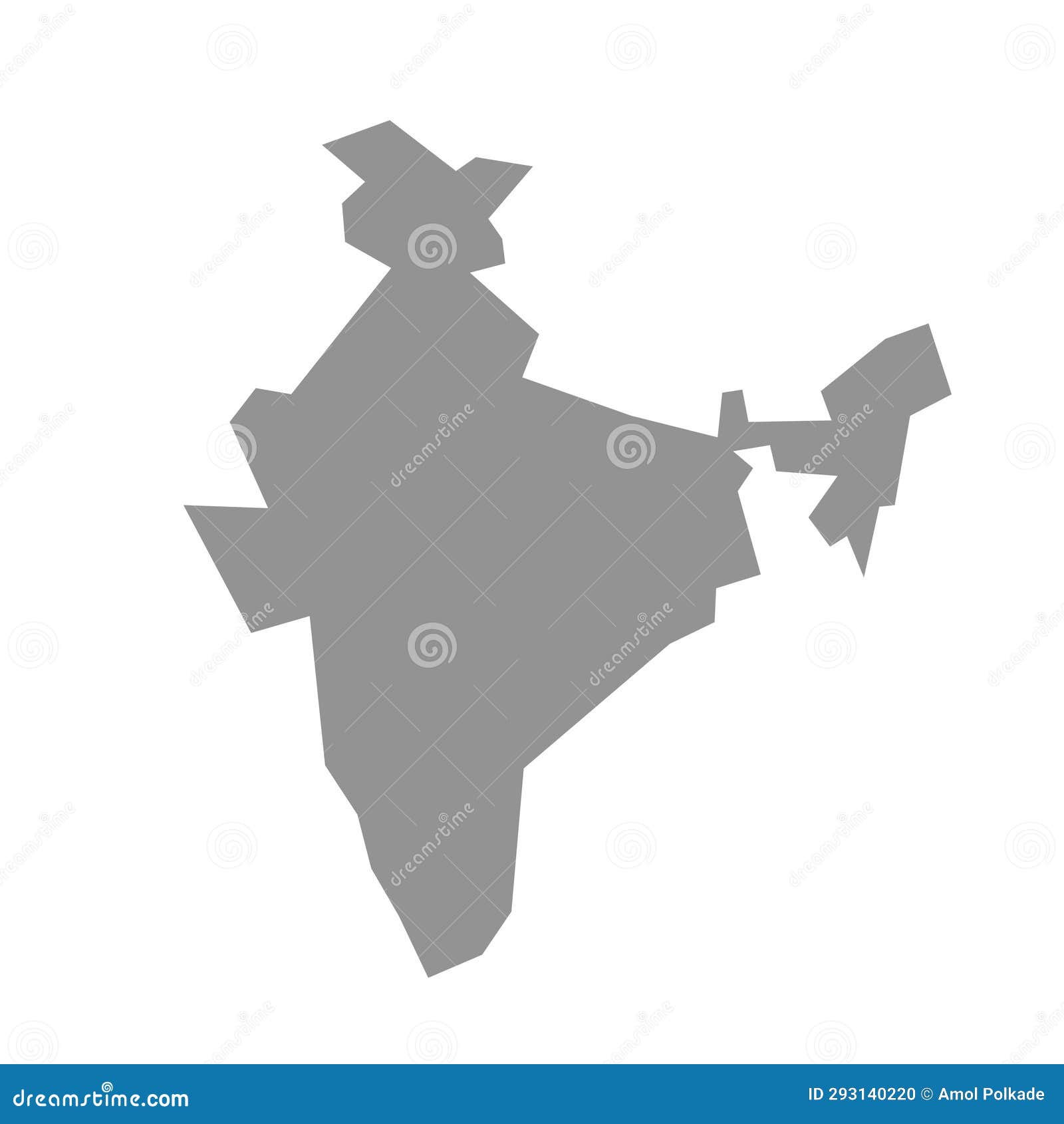 India Vector Graphic Map with Geometric Style Stock Vector ...