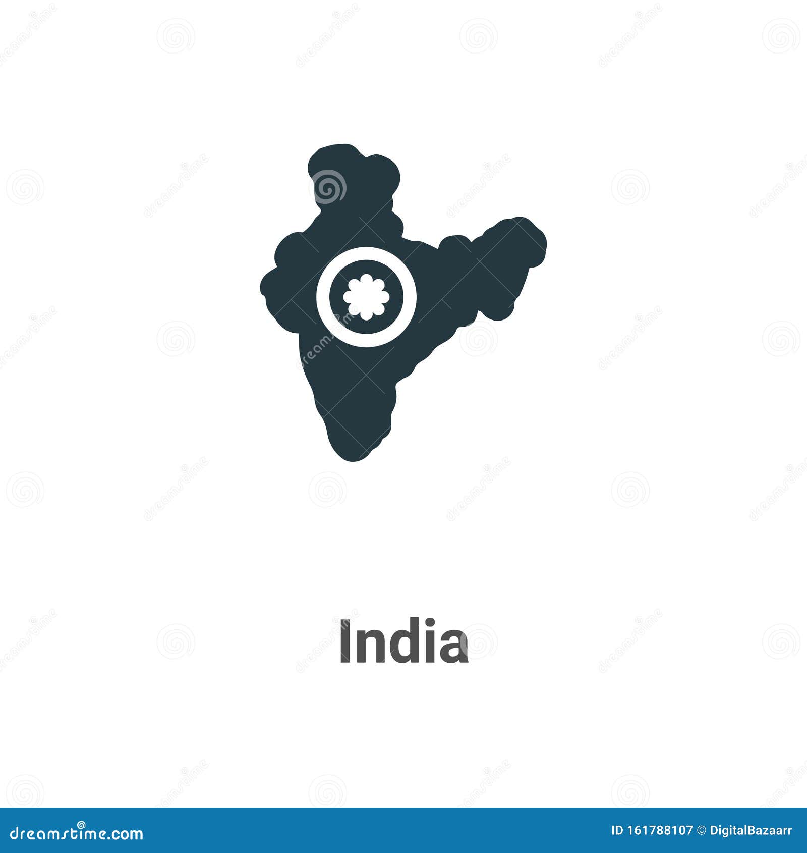 India Vector Icon on White Background. Flat Vector India Icon Symbol ...