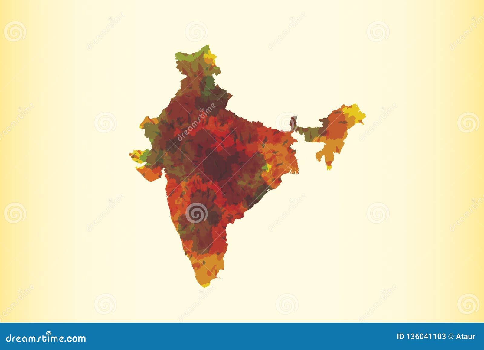 Map India.Brown India Map. Map Of India Vector Silhouette.India Vector ...