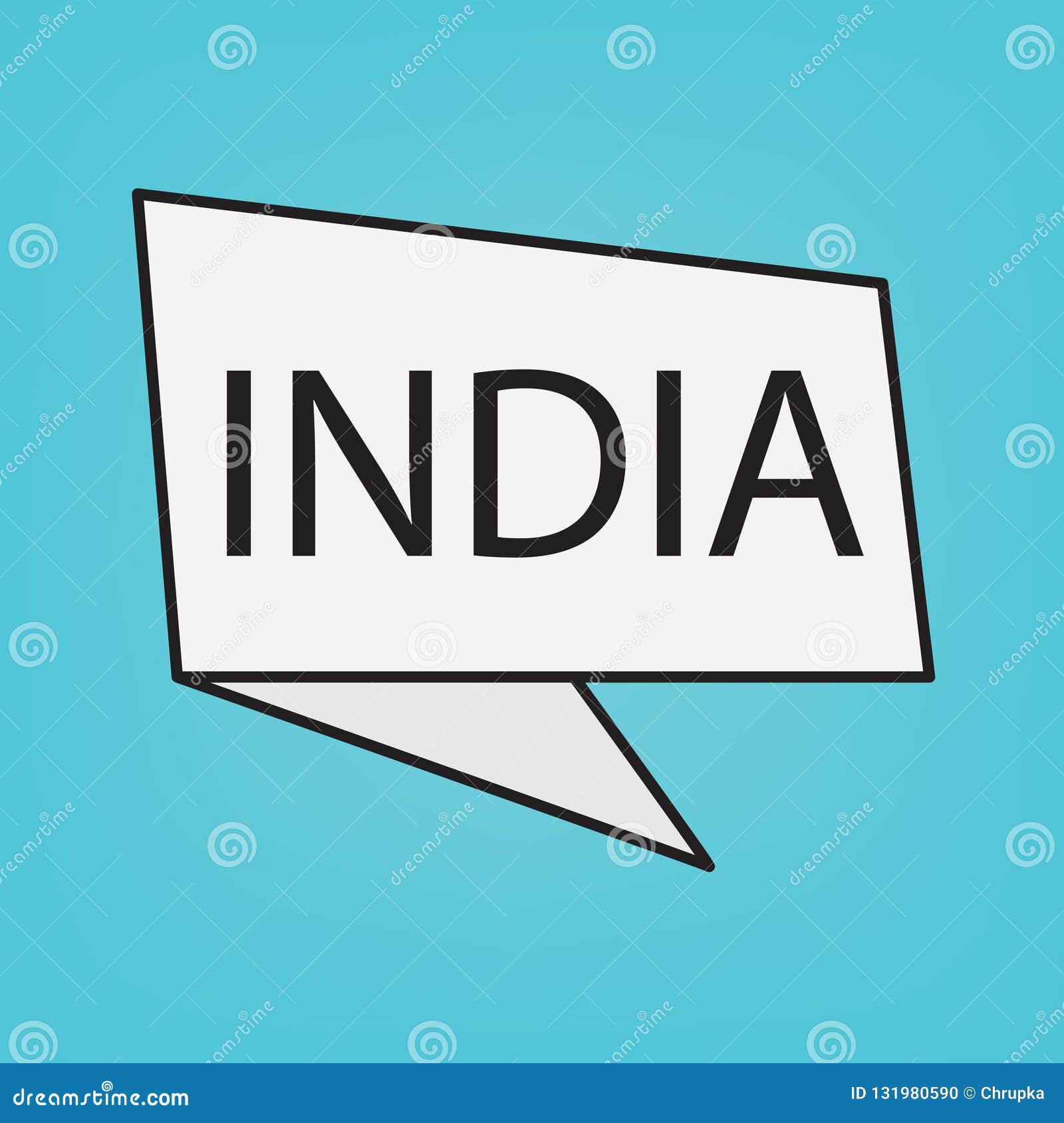 India word on a sticker stock vector. Illustration of delhi - 131980590
