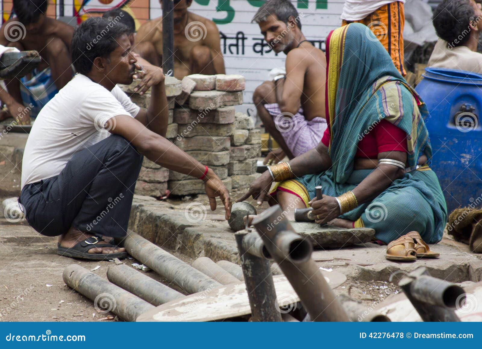 India at work editorial stock photo. Image of watching - 42276478