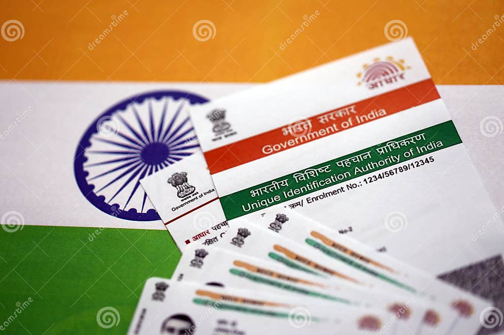 Indian Aadhaar Card From Unique Identification Authority Of India On