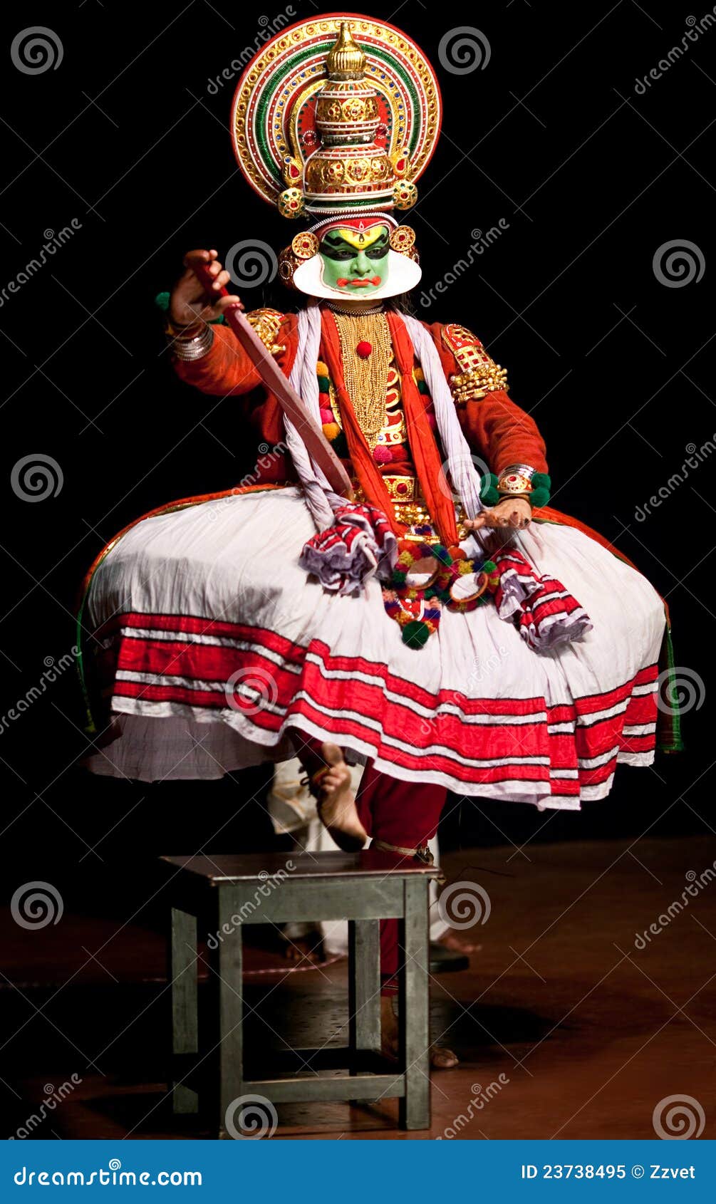 Indian Actor with Wooden Sword Editorial Image - Image of dance, actor ...