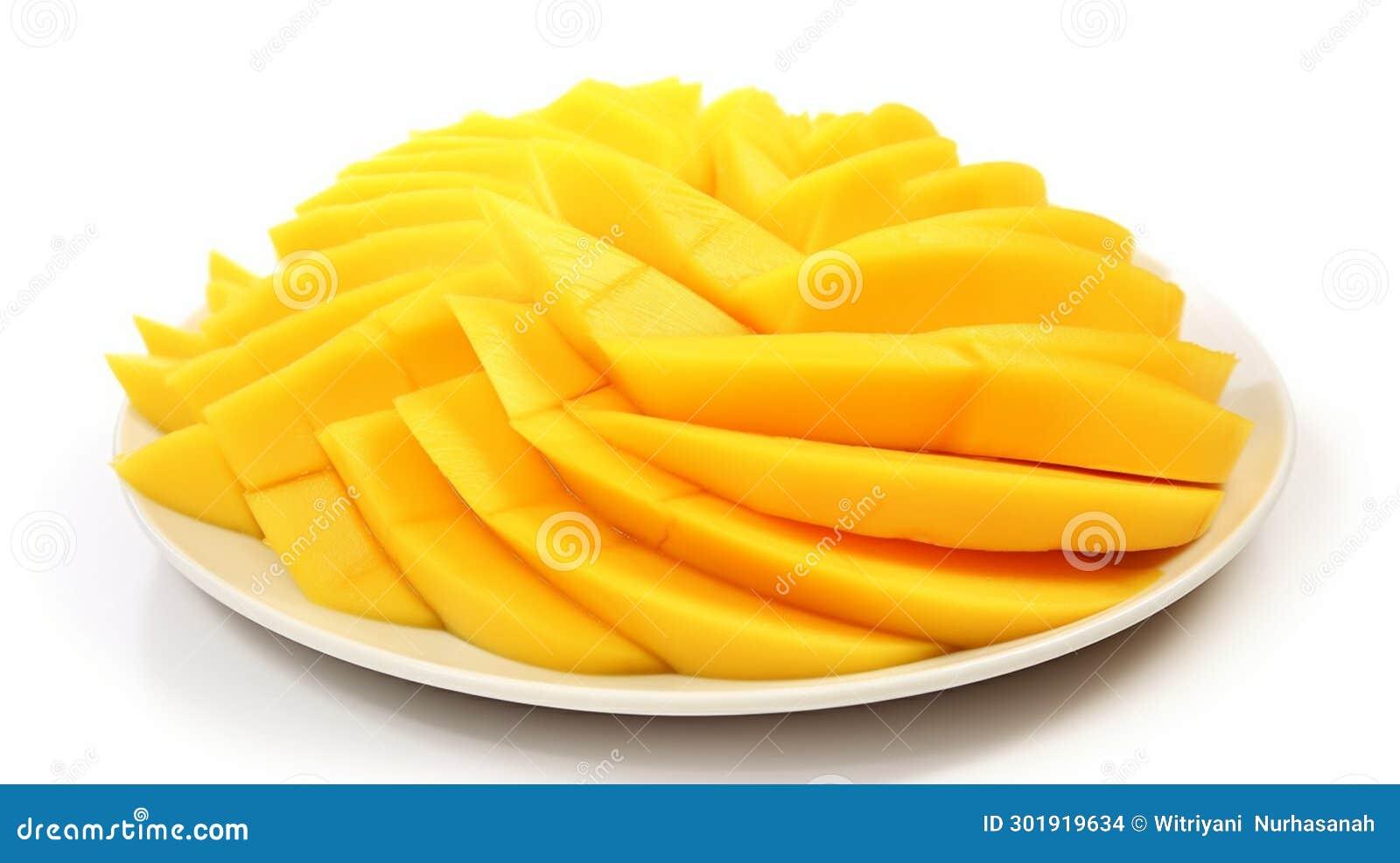 Indian Alphonso Mango Fruits with Slices Cubes Isolated on a White ...
