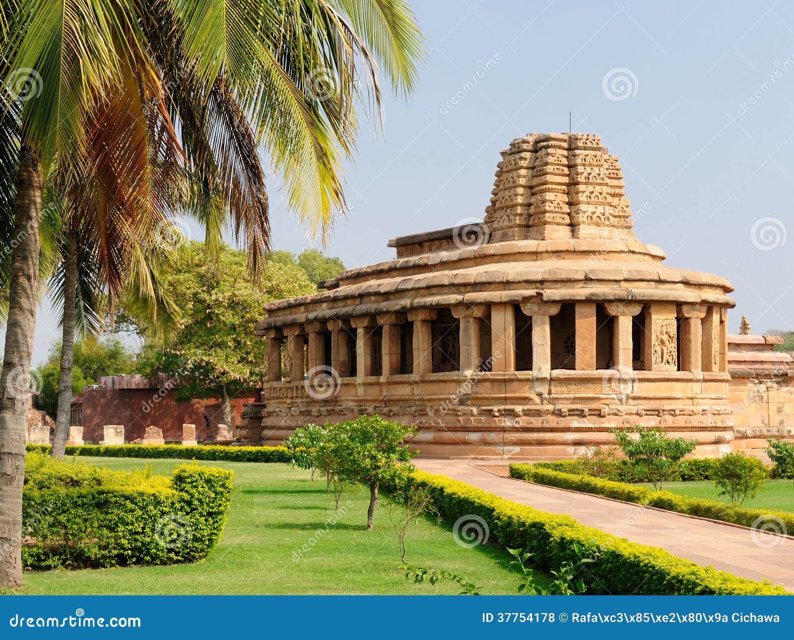 Indian Ancient Architeckture in Aihole Stock Photo - Image of religion ...