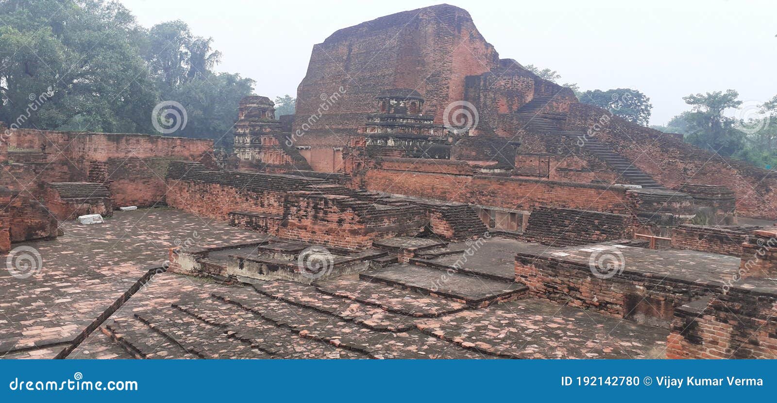 Indian Ancient Education Hub Nalanda University Stock Photo - Image of ...
