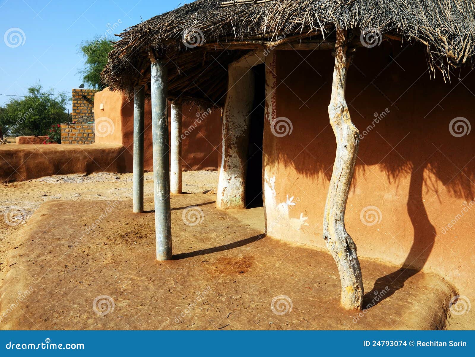 Indian Architecture in Thar Desert Stock Photo - Image of clear, thar ...