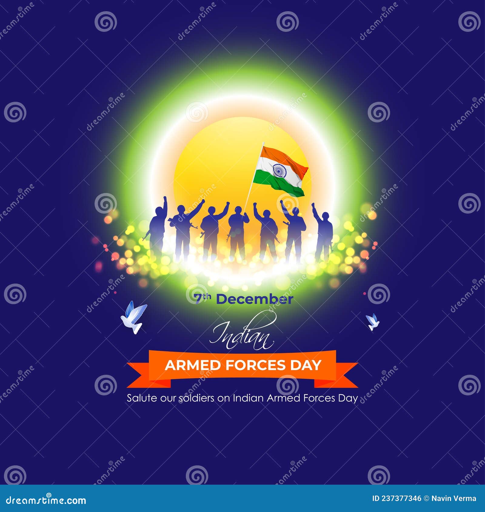 Indian Armed Forces Day, Vector Illustration Stock Vector ...