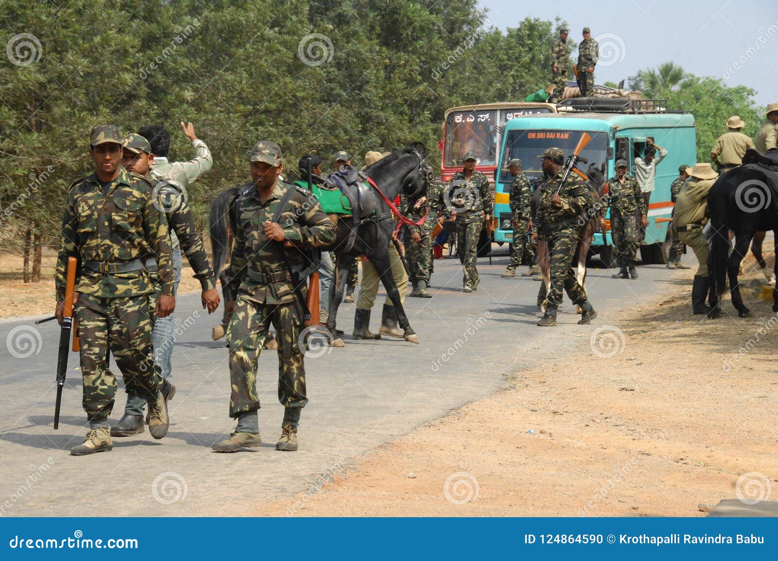 Indian Army Border Security Force Editorial Image - Image of fire ...
