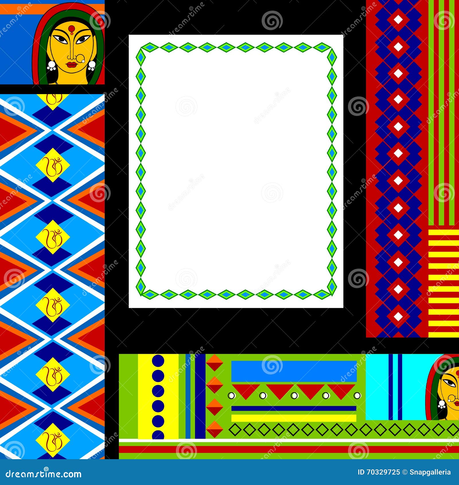 Indian Art background stock vector. Illustration of filigree - 70329725