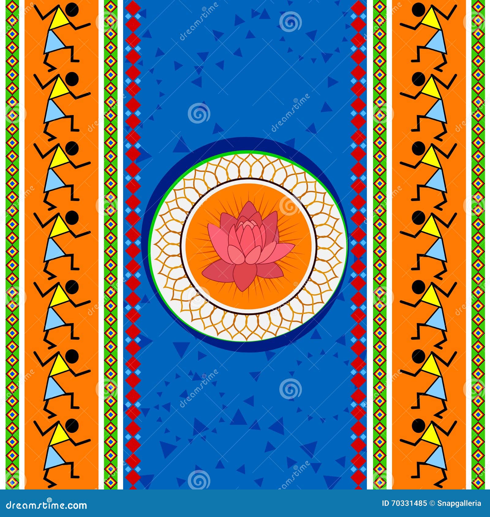 Indian Art background stock vector. Illustration of motif - 70331485