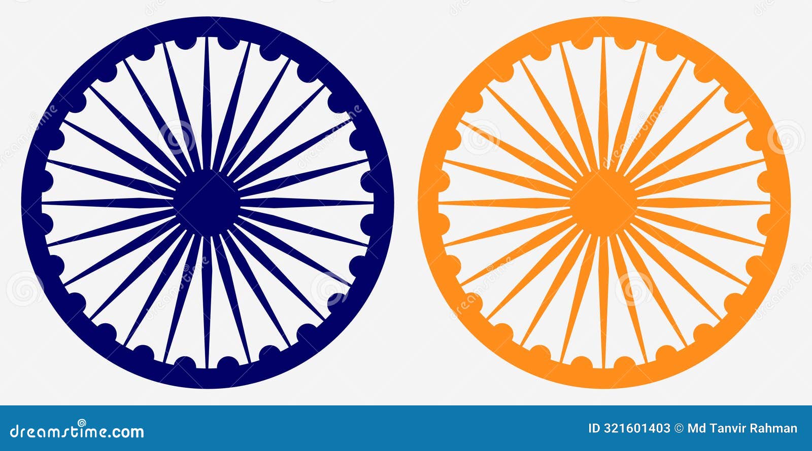 Indian Ashoka Chakra or Ashoka Wheel Vector Symbol. Stock Vector ...