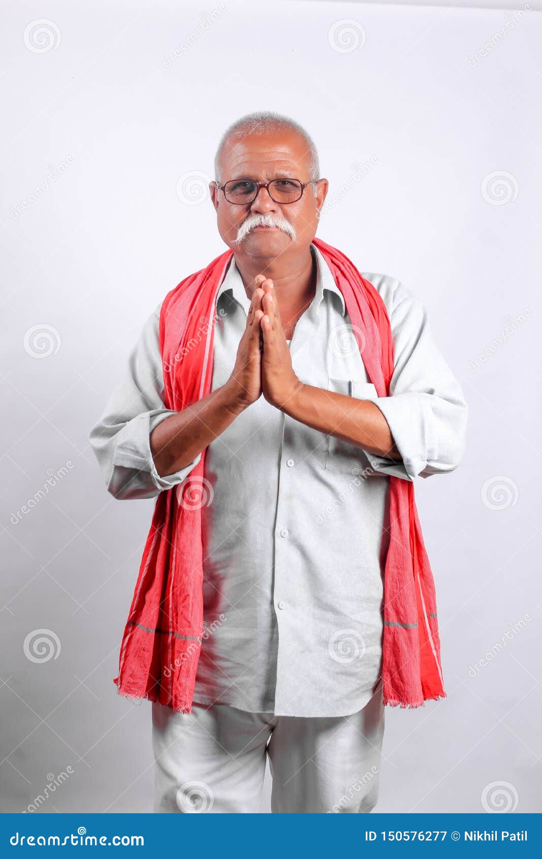 Indian / Asian Old Men Welcoming Stock Image - Image of middle ...