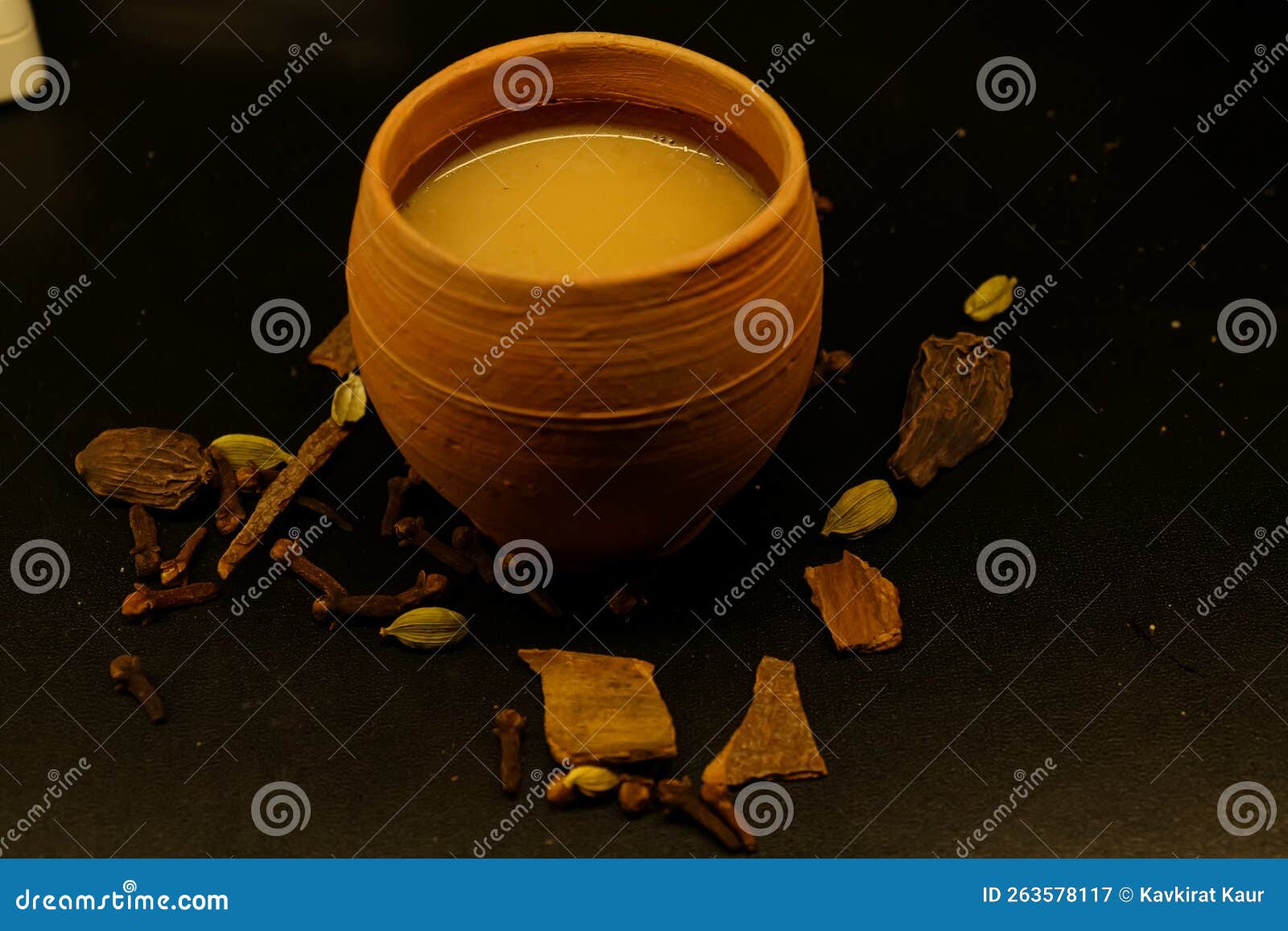 An Indian Authentic Chai Tea with Indian Spices Stock Image - Image of ...