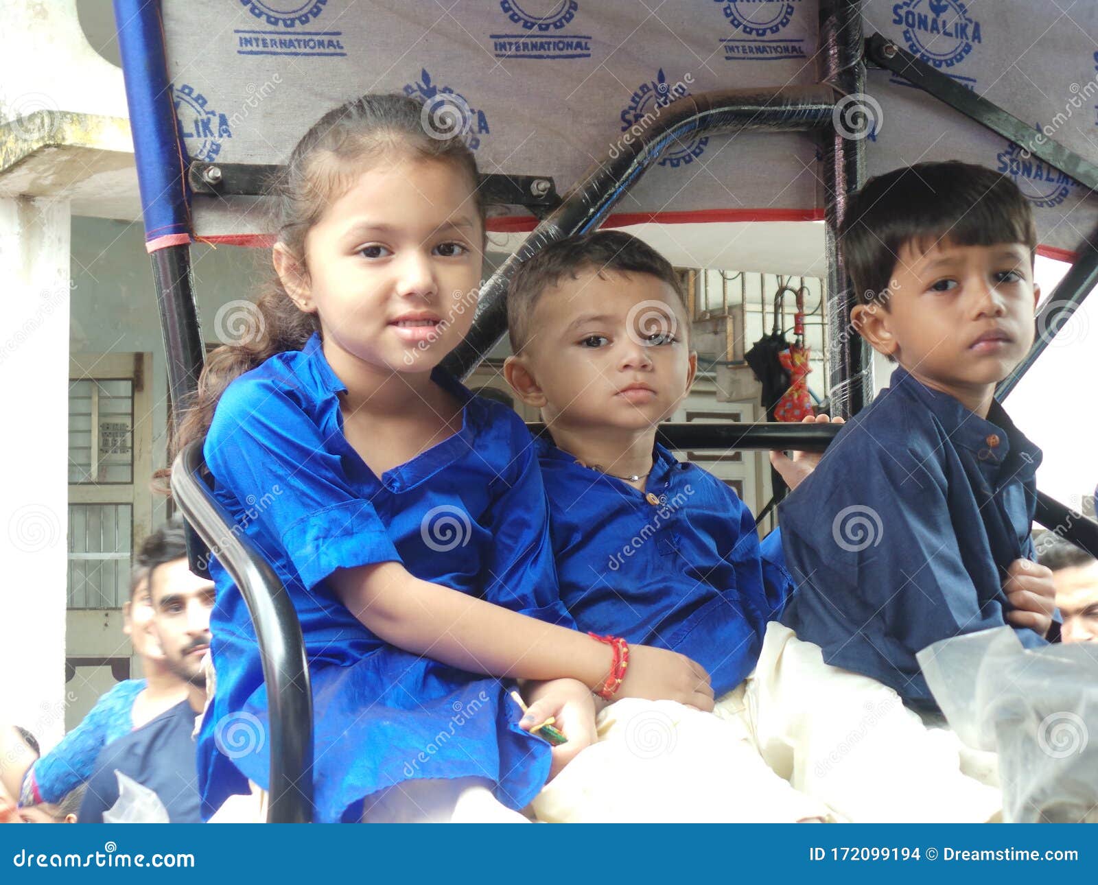 3 Indian Babys with Confused Mood in Street Editorial Stock Image ...