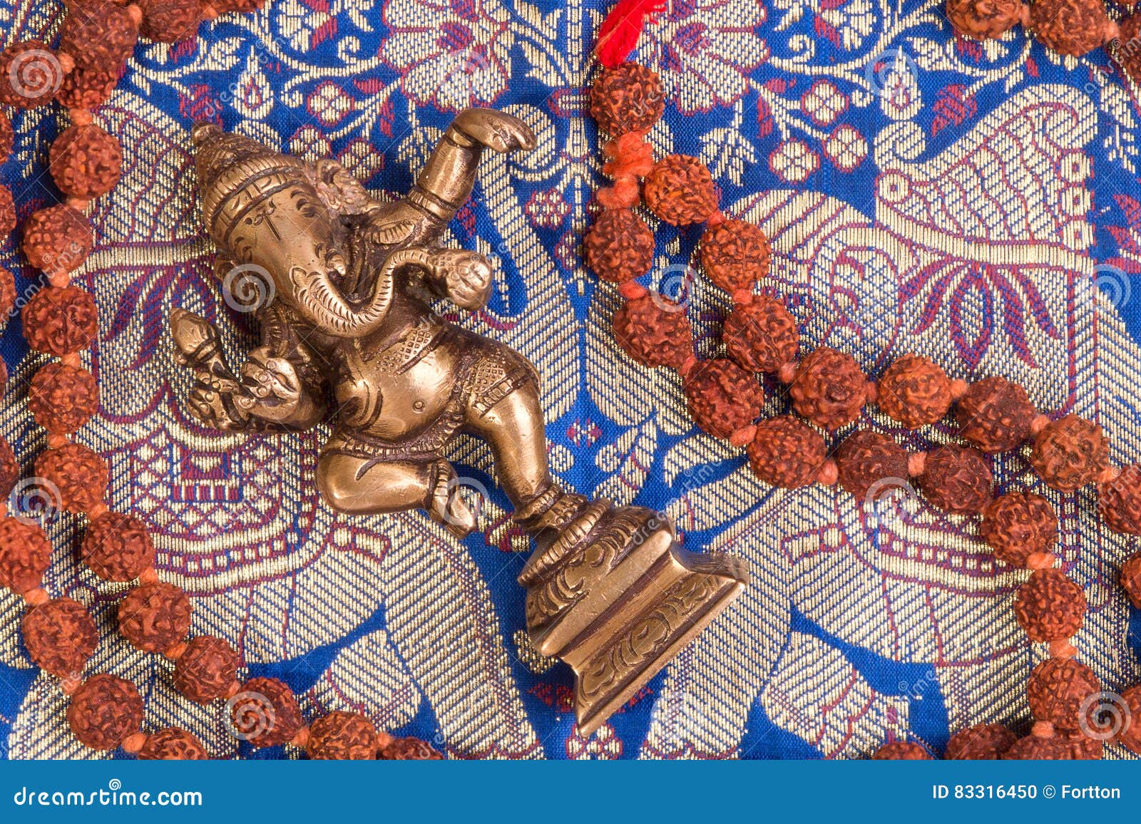 Indian Background with Various Ritual Objects Stock Photo - Image of ...