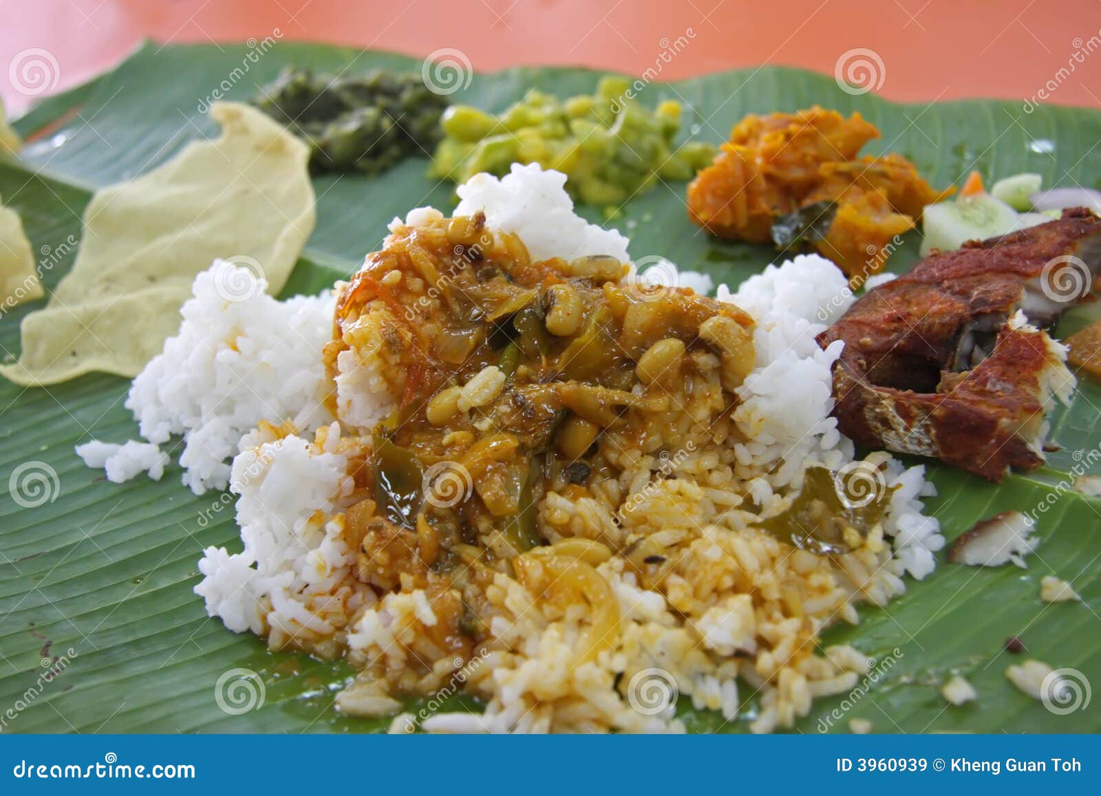 Indian banana leaf stock image. Image of indian, cooking - 3960939