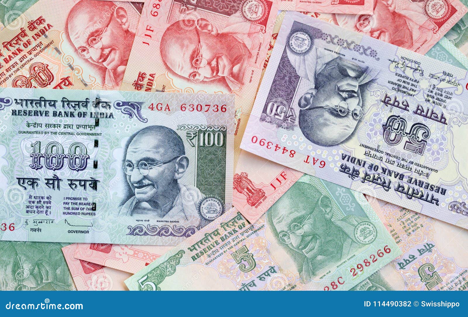 Indian banknotes stock photo. Image of denomination - 114490382