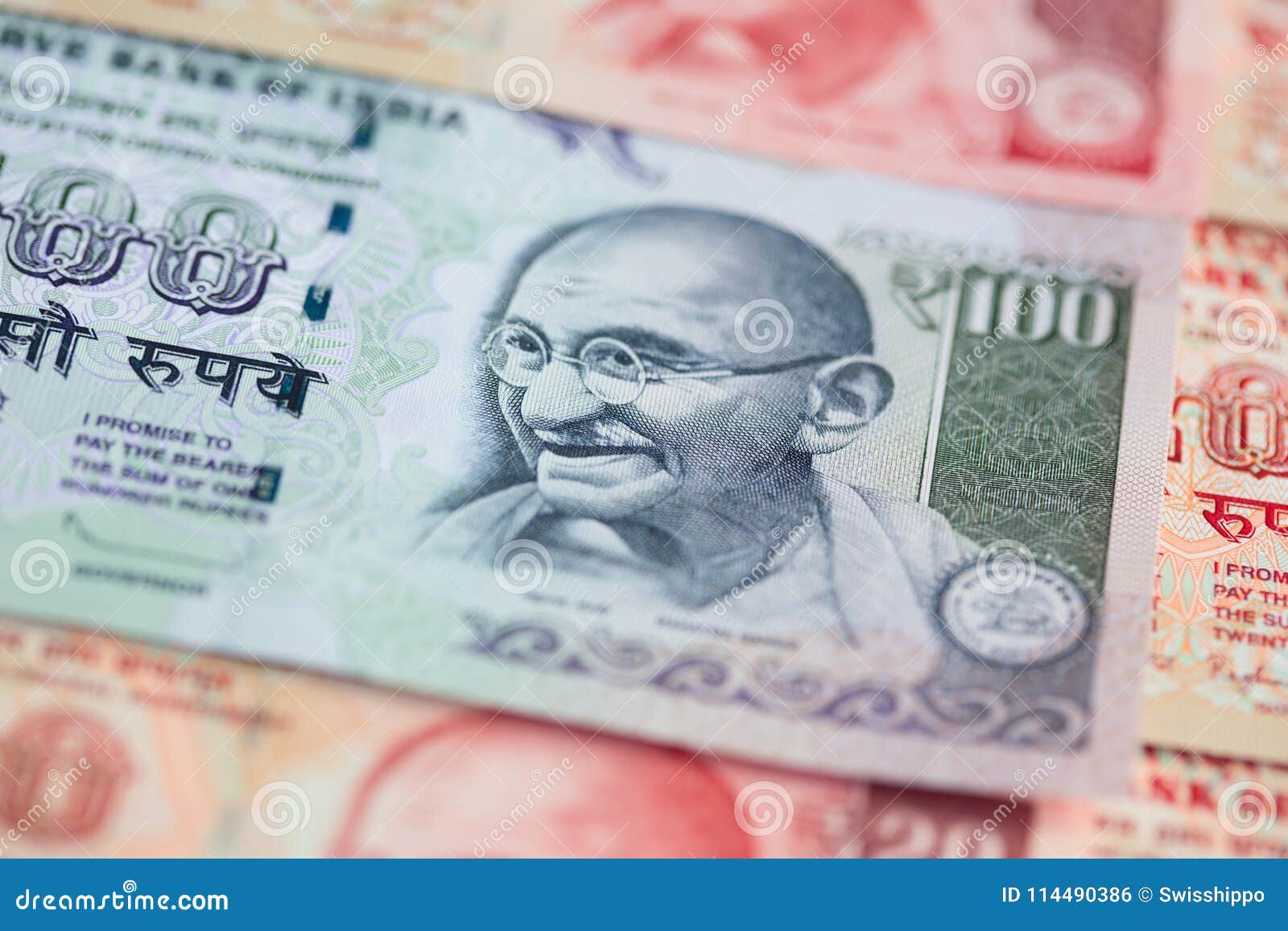 Indian banknotes stock photo. Image of freedom, banking - 114490386