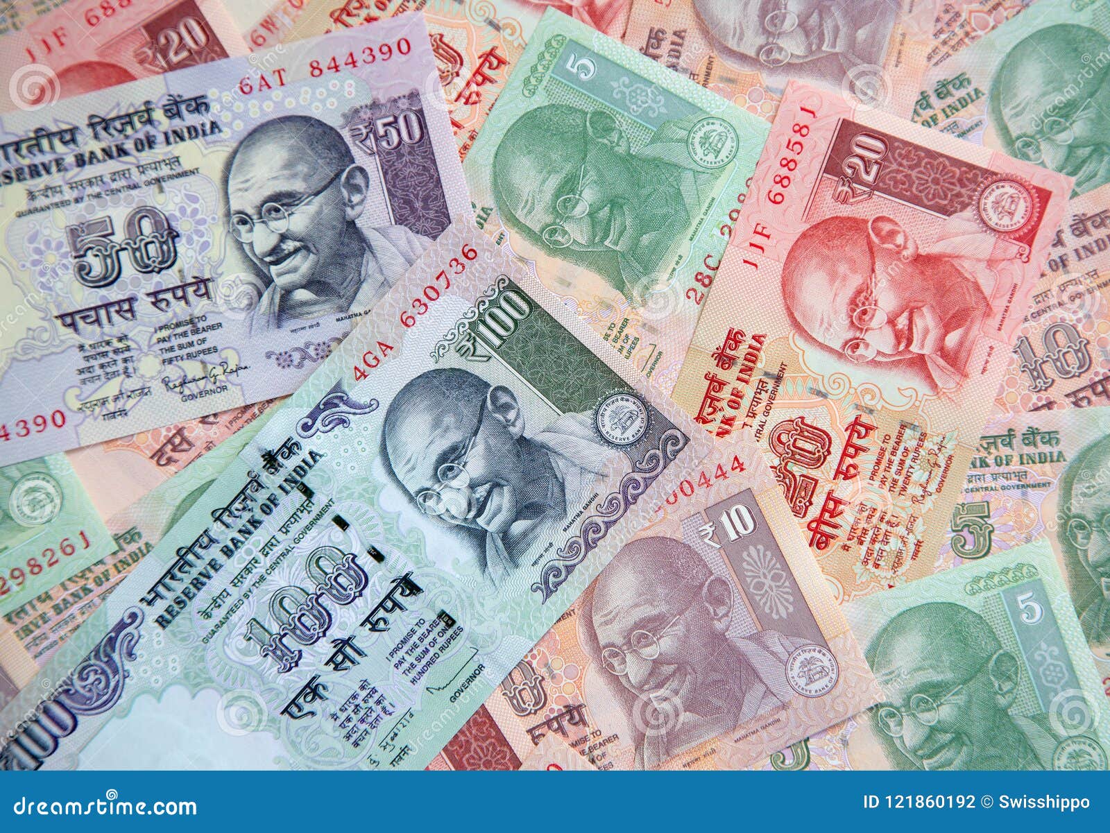 Indian banknotes stock photo. Image of mahatma, india - 121860192