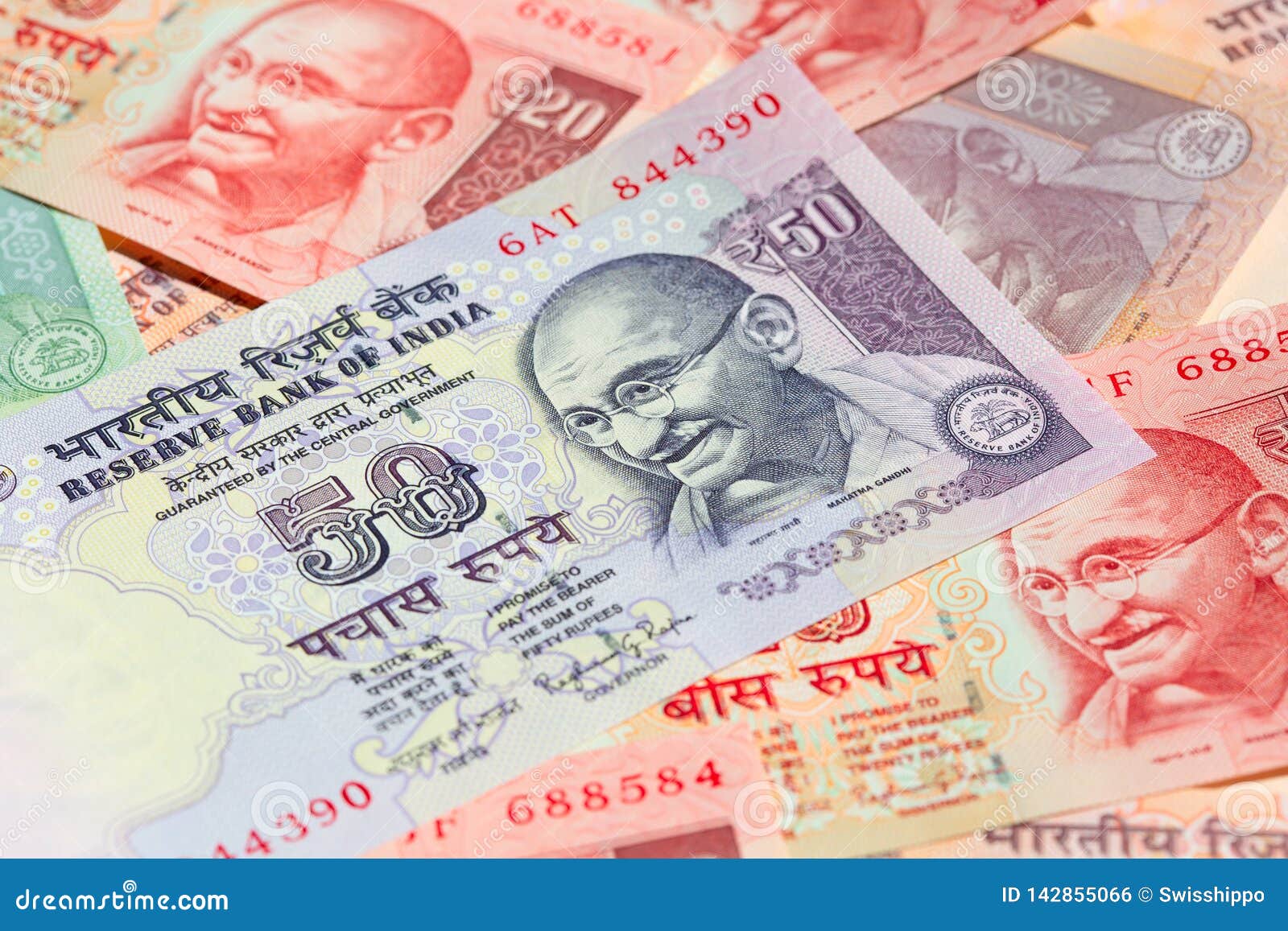 Indian banknotes stock photo. Image of credit, gandhi - 142855066