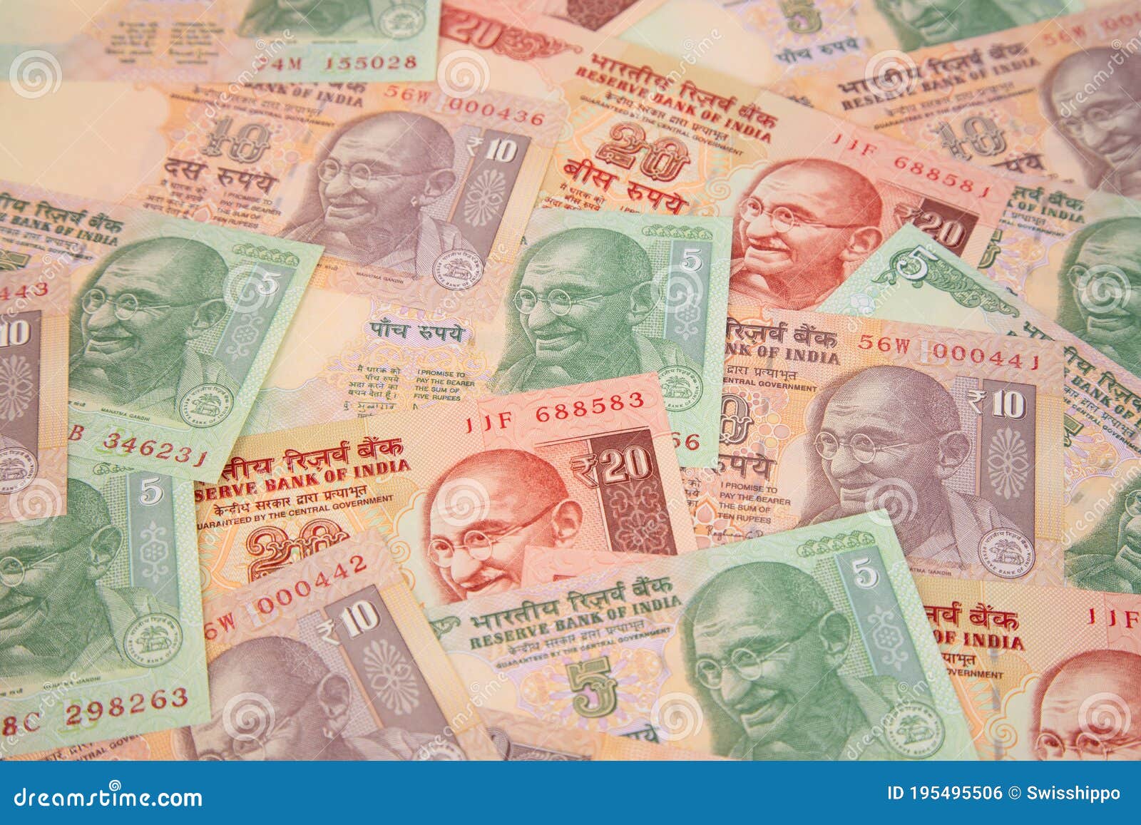Indian banknotes stock photo. Image of payment, sign - 195495506