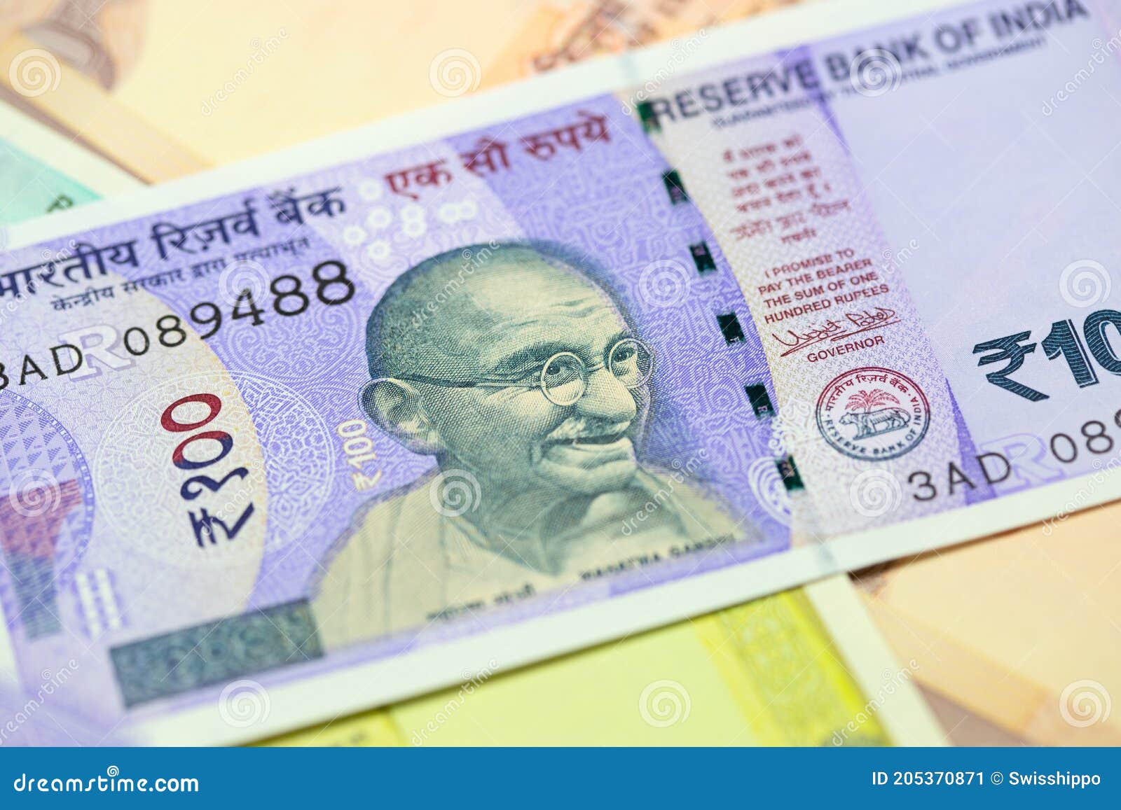 Indian banknotes stock image. Image of saving, note - 205370871