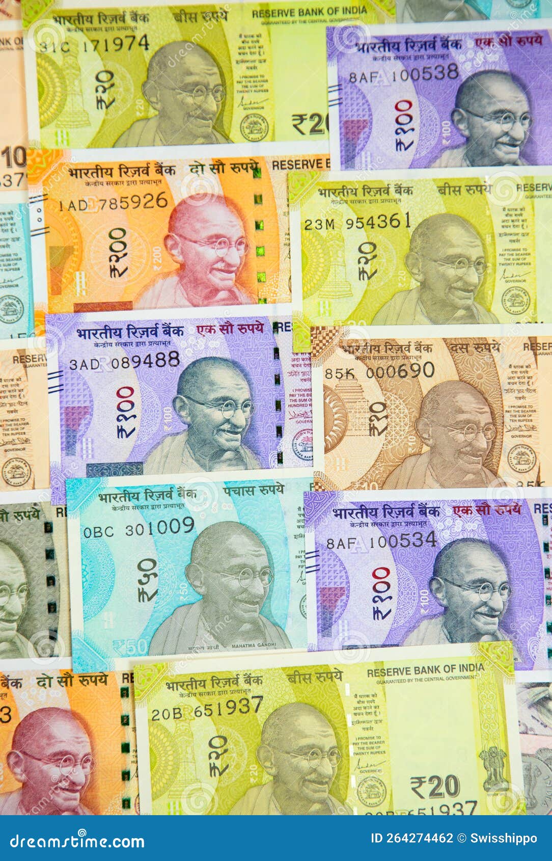 Indian banknotes stock photo. Image of debt, mahatma - 264274462