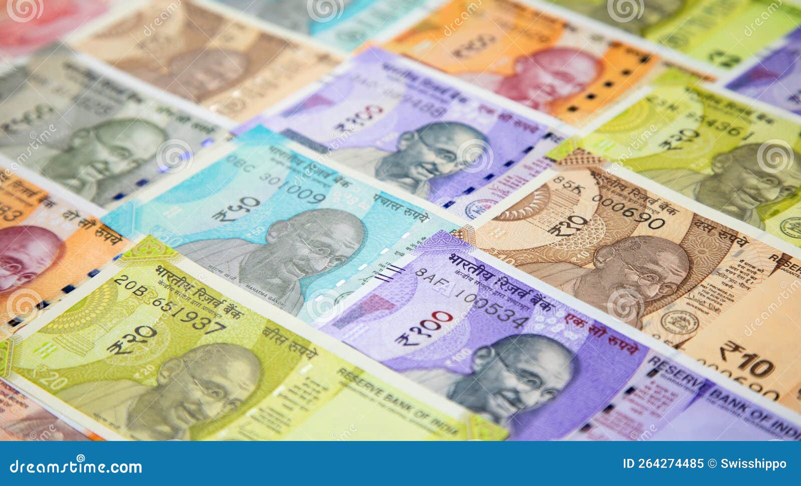Indian banknotes stock image. Image of currency, economy - 264274485