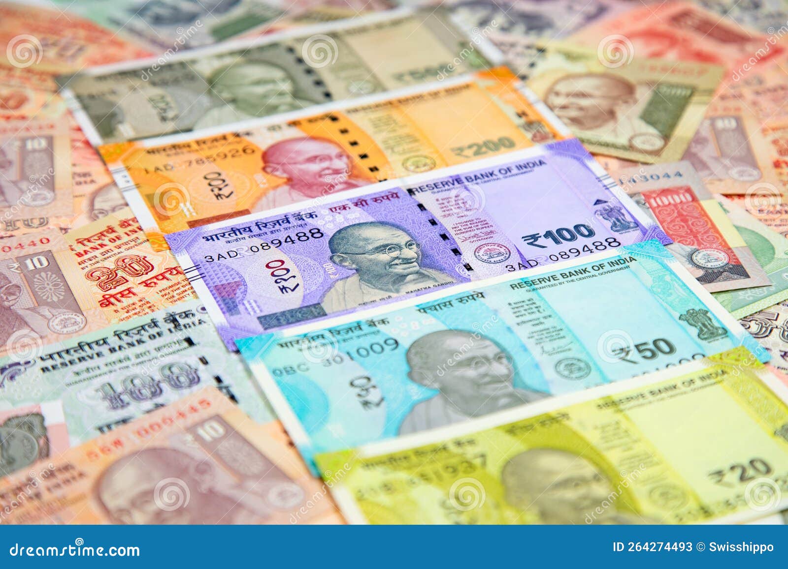 Indian banknotes stock image. Image of growth, income - 264274493