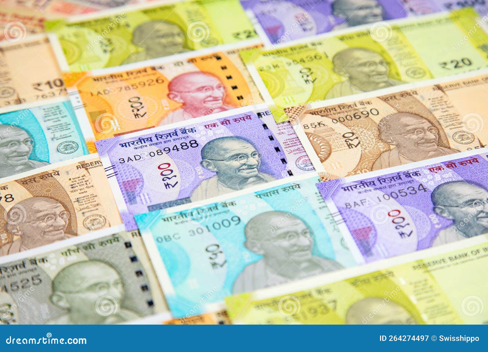 Indian banknotes stock image. Image of denomination - 264274497