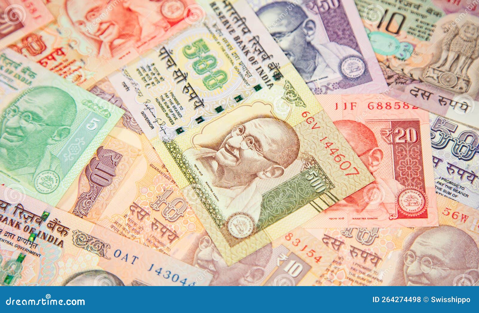 Indian banknotes stock photo. Image of denomination - 264274498