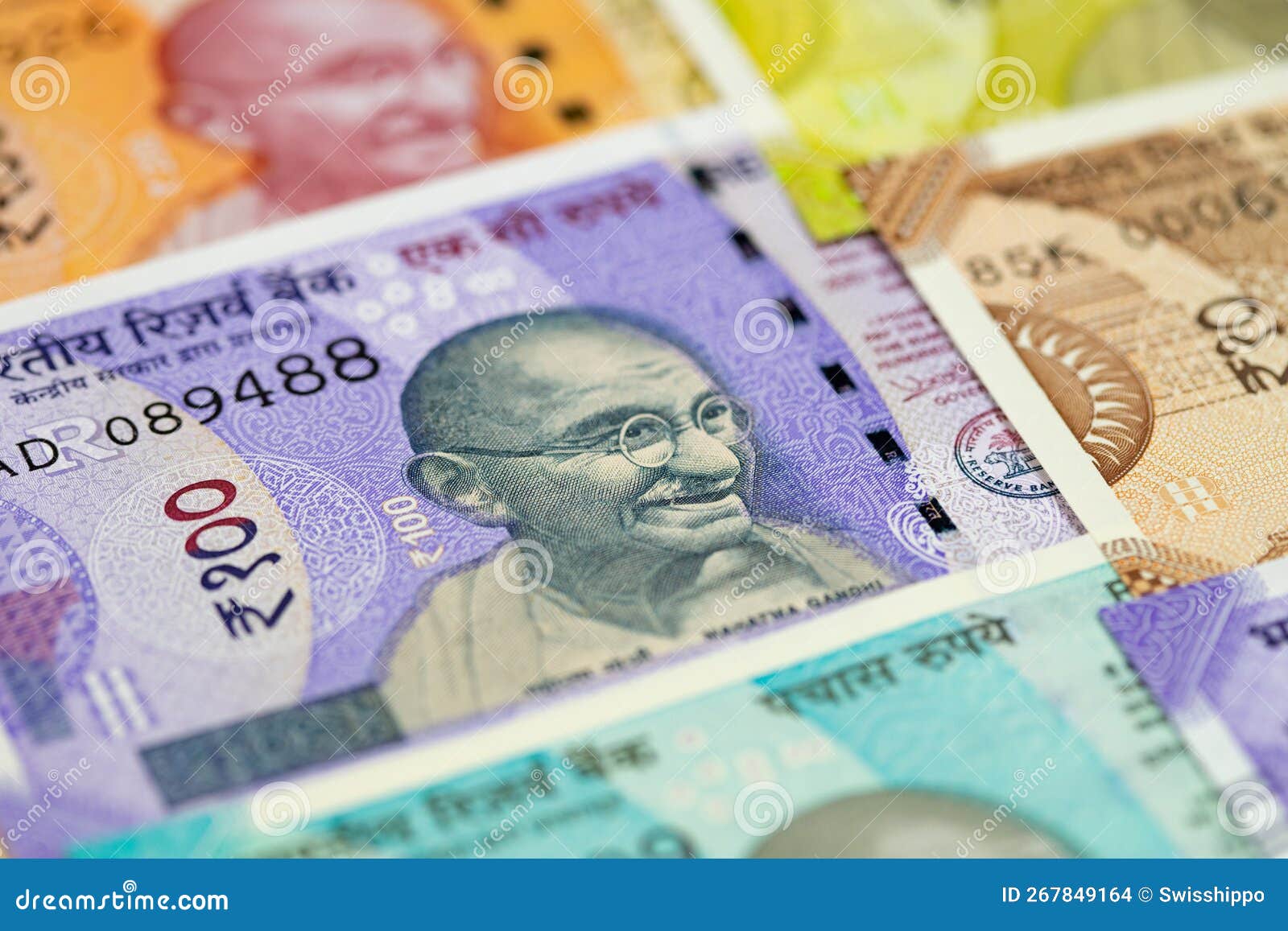 Indian banknotes stock photo. Image of budget, india - 267849164