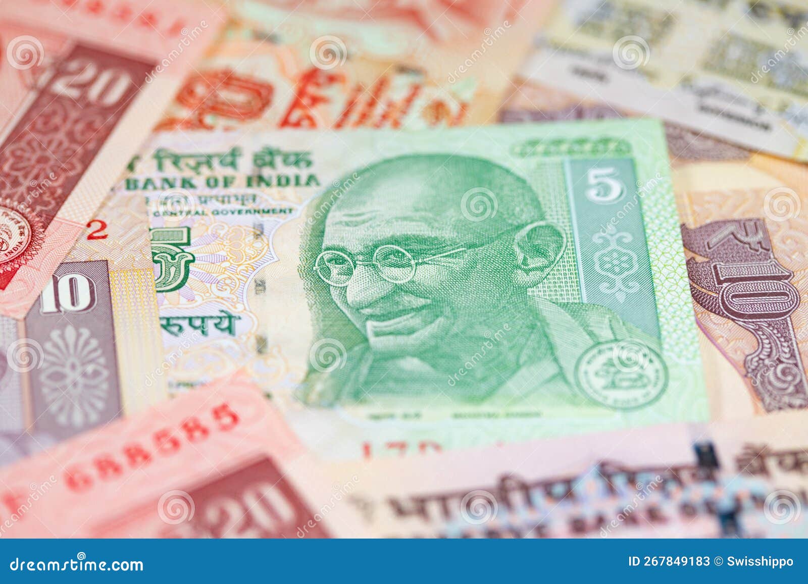 Indian banknotes stock image. Image of freedom, indian - 267849183