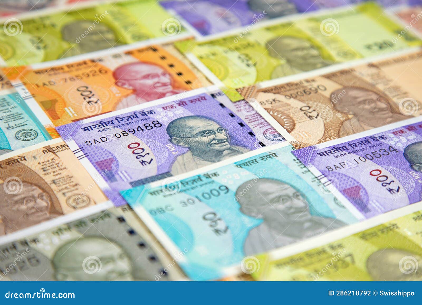 Indian banknotes stock photo. Image of bank, trade, cash - 286218792