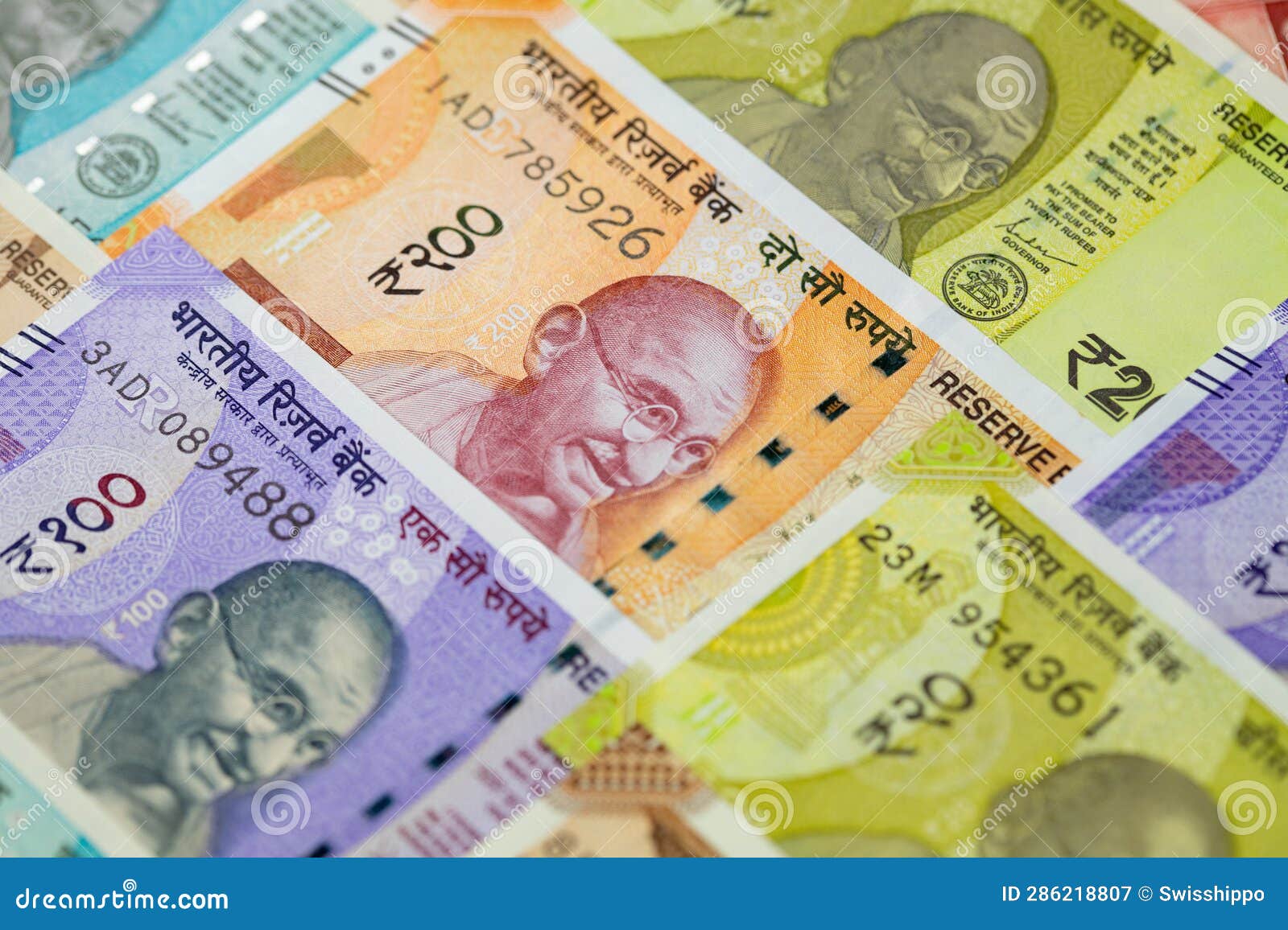 Indian banknotes stock image. Image of asia, trade, banking - 286218807